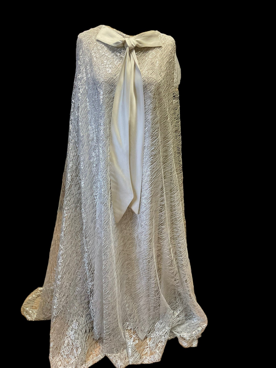 Silver and White Hostess Gown - Etsy