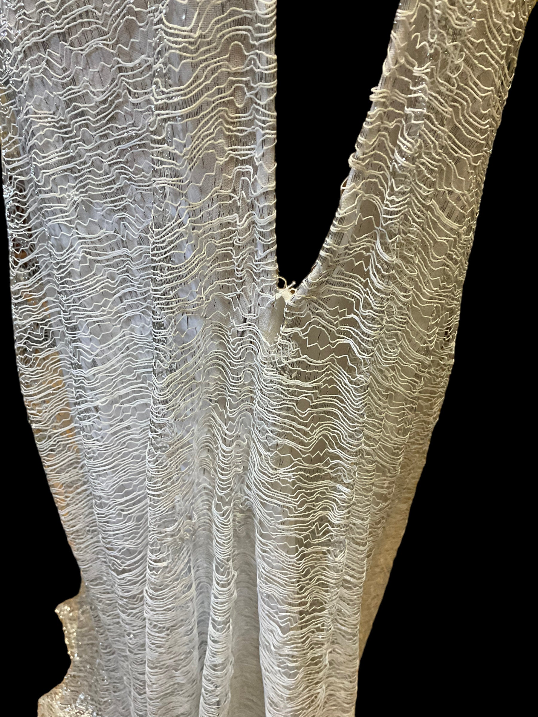 Silver and White Hostess Gown - Etsy