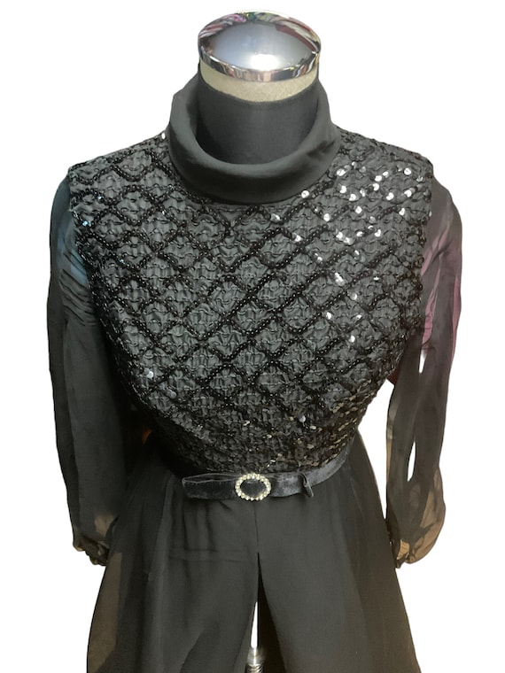 Split Front Sequin Gown - Gem