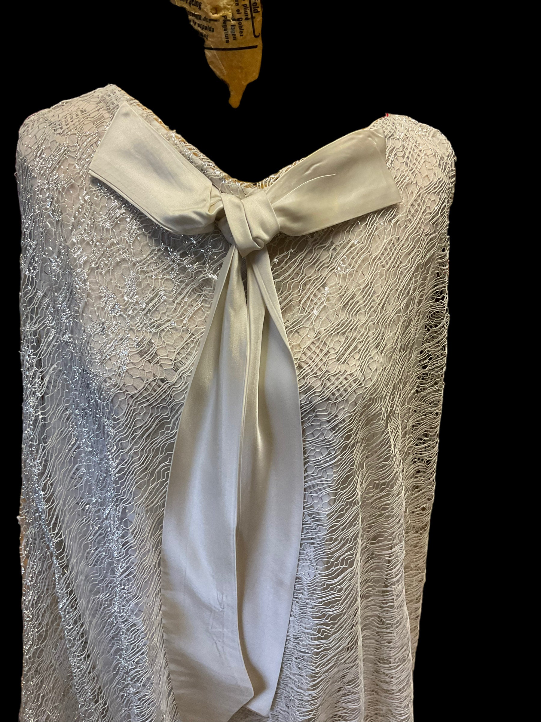 Silver and White Hostess Gown - Etsy