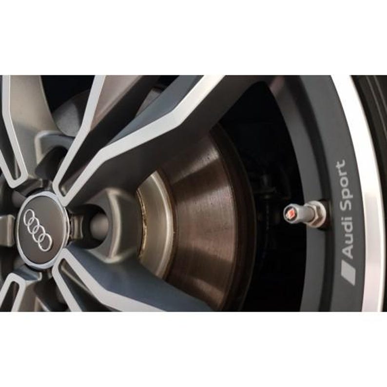 5x Audi Sport 65mm Logo Decals- Stickers for Wheel Rims. Will Fit All ...