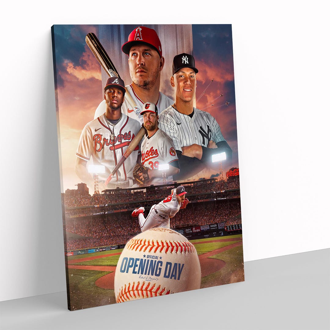 MLB Opening Day MLB Poster Baseball Sports Canvas Print Home Decor Art ...