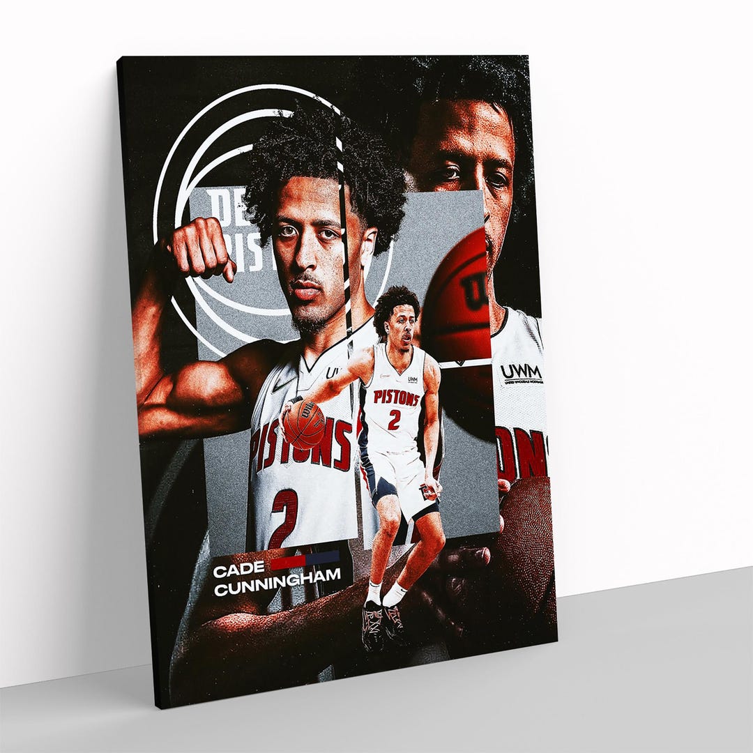 Cade Cunningham Detroit Pistons NBA Poster Basketball Sports Canvas ...