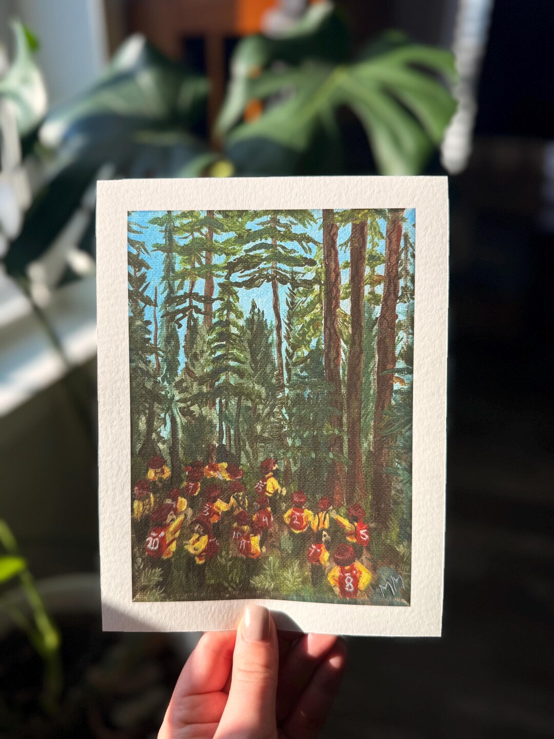 Hand Crew, Digital Print of Oil on Canvas - Etsy