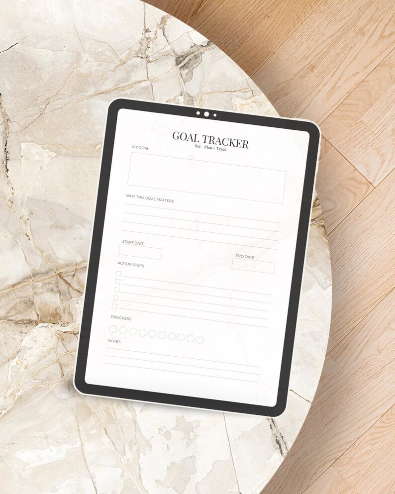 Minimalist Goal Tracker Printable | Simple Goal Planner | A4 PDF - Etsy