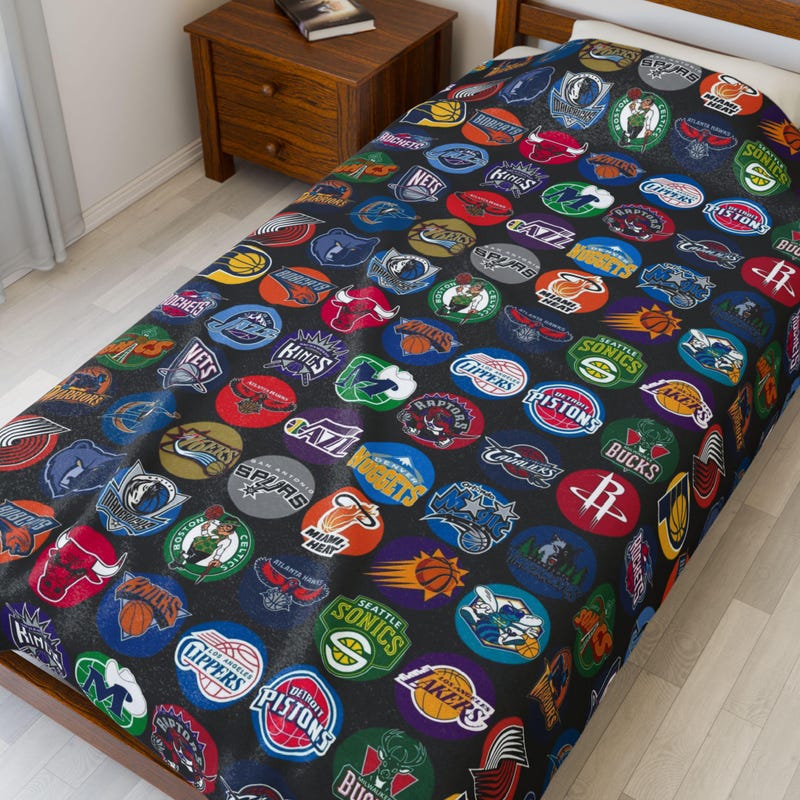 Nba Basketball Team Blanket - Etsy