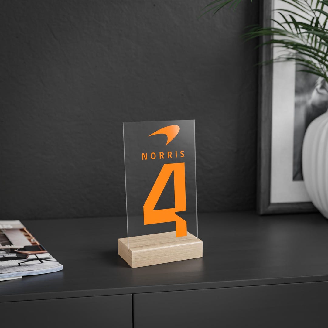 Lando Norris Acrylic Sign | F1 Desk Decor | Mclaren Fan Gift | Formula ...