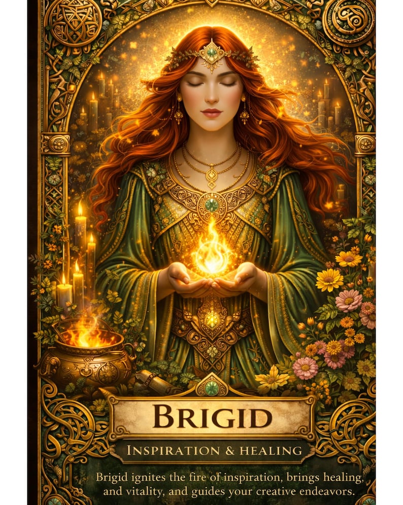 Brigid Goddess Art Print, Celtic Pagan Wall Art (digital Download) - Etsy