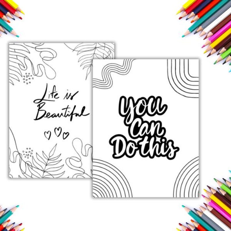 Printable Motivational Coloring Pages, Inspirational Quotes, Adult ...