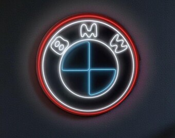 BMW Neon Sign, Custom Design Illuminated BMW M Power Neon Sign, Garage ...