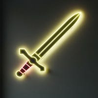 Handmade Sword LED Neon Sign: Game Room Movie Saber - Etsy