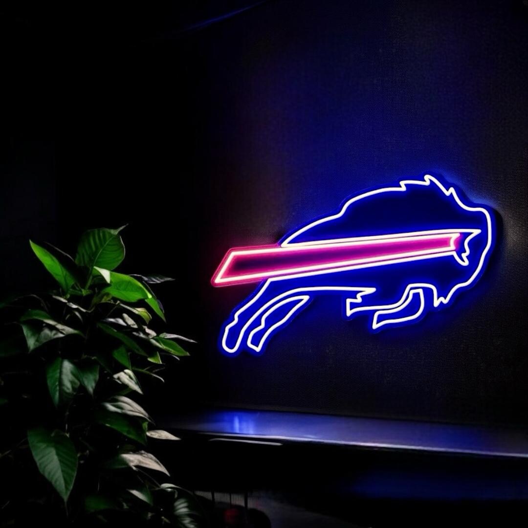 Buffalo Bills Neon LED Wall Light – NFL Team Logo Sign, Game Room Decor ...