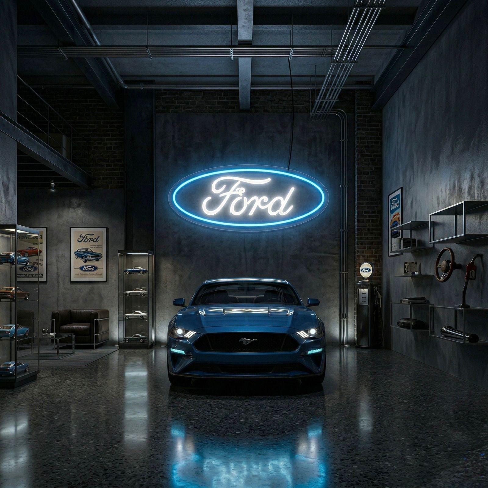 Ford Neon Sign, Ford Led Sign, Ford Logo Sign, Garage Neon Sign,car ...