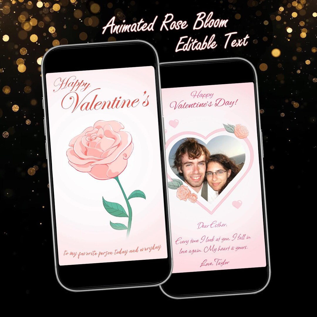 Digital Valentines Card for Text Message | Romantic Animated Card ...