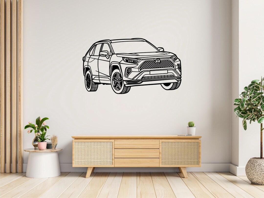 Toyota Rav4 Gr Sport Metal Wall Art : Perspective Silhouette Decor - Etsy