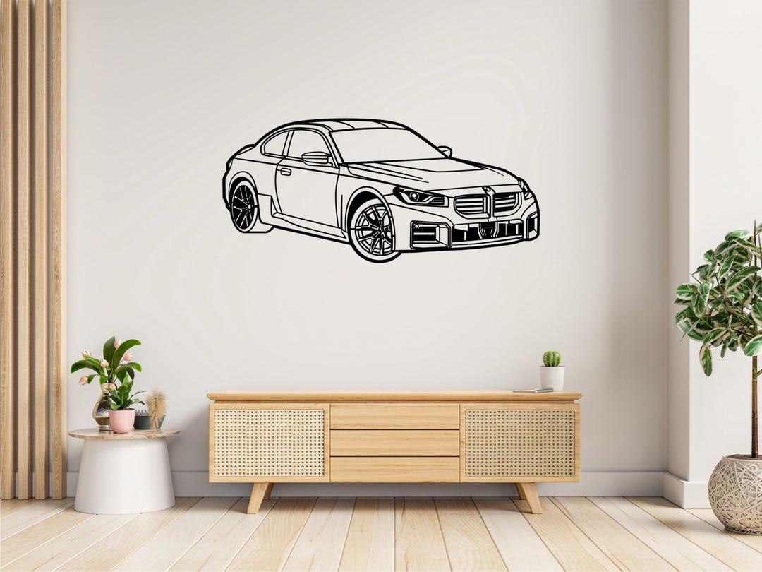 Bmw M2 Perspective Metal Wall Art : Sporty Silhouette Decor - Etsy