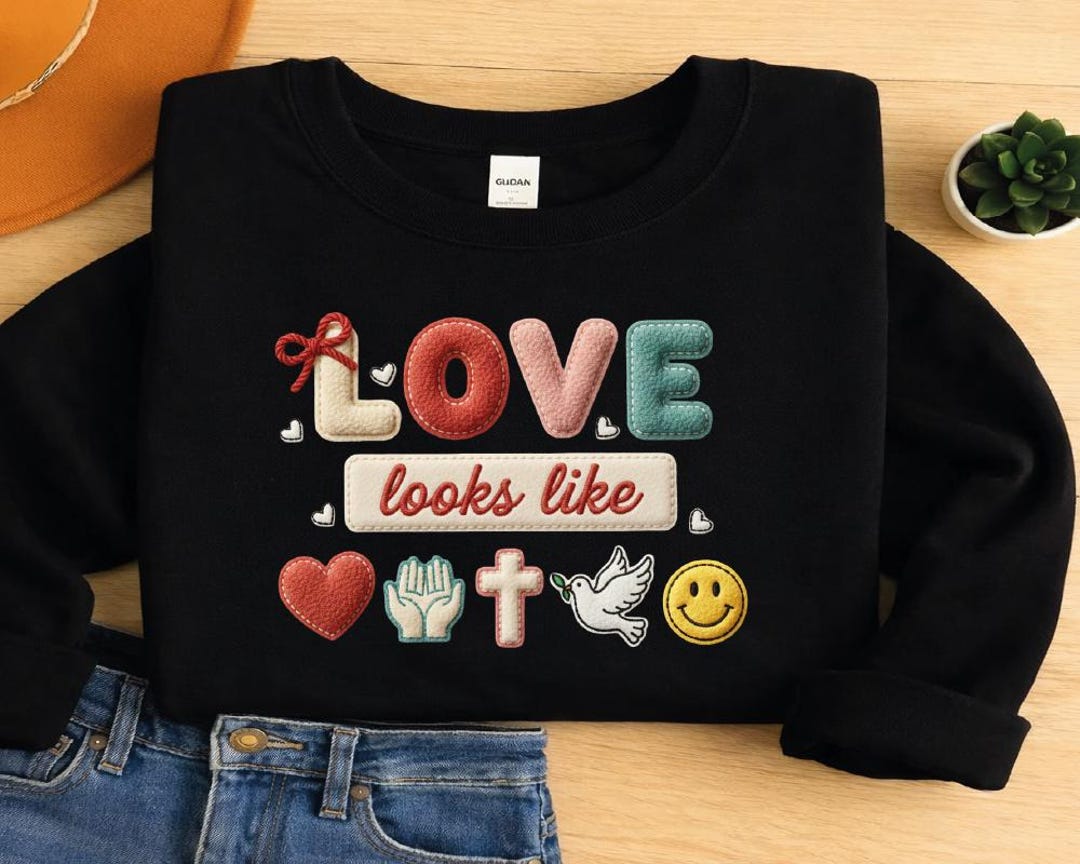 Love Looks Like PNG, Christian Graphic (digital Download) - Etsy
