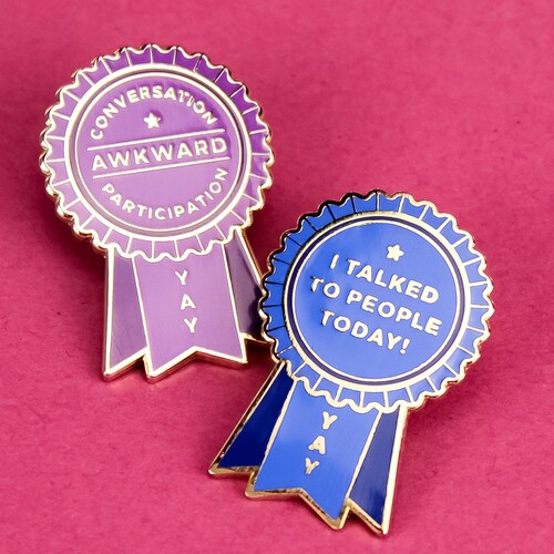 Self-care Award Enamel Lapel Pins Set of Two | Etsy