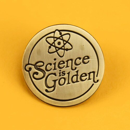 Science is Golden Lapel Pin - Etsy Canada
