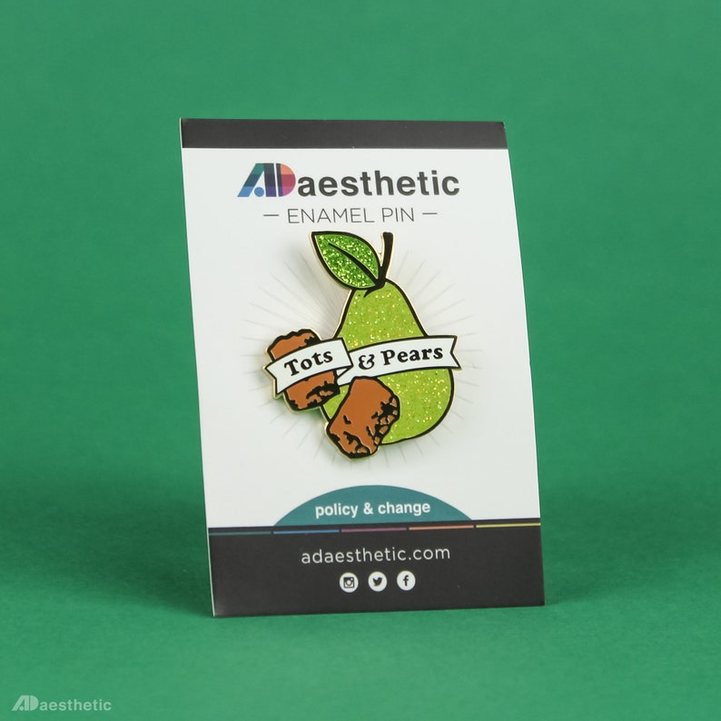 Tots and Pears Enamel Lapel Pin - Etsy