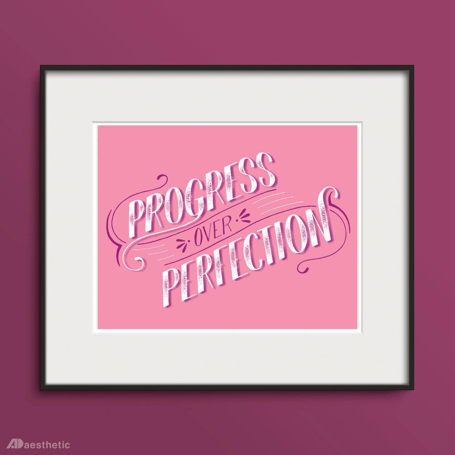Progress Over Perfection Poster - Etsy