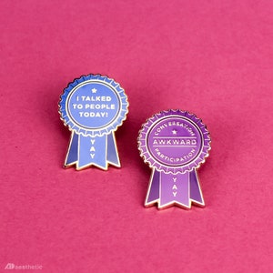 Self-care Award Enamel Lapel Pins - Set of Two - Etsy