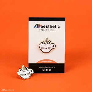 Catfeine Lover Enamel Lapel Pin - Etsy Canada