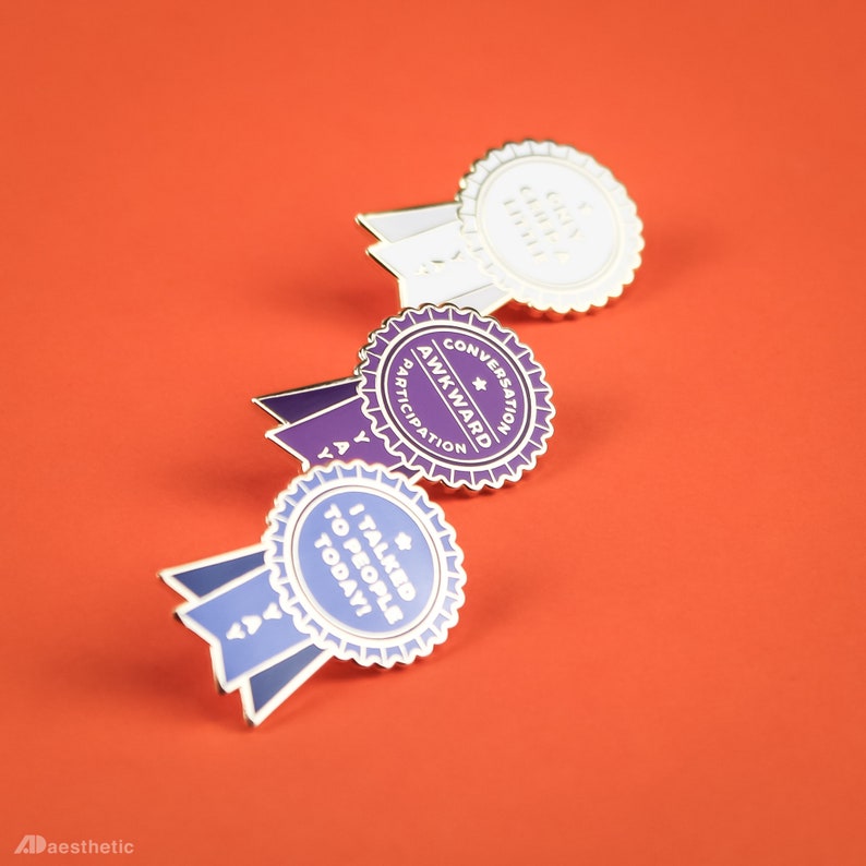 Self-care Award Enamel Lapel Pins Set of Three - Etsy
