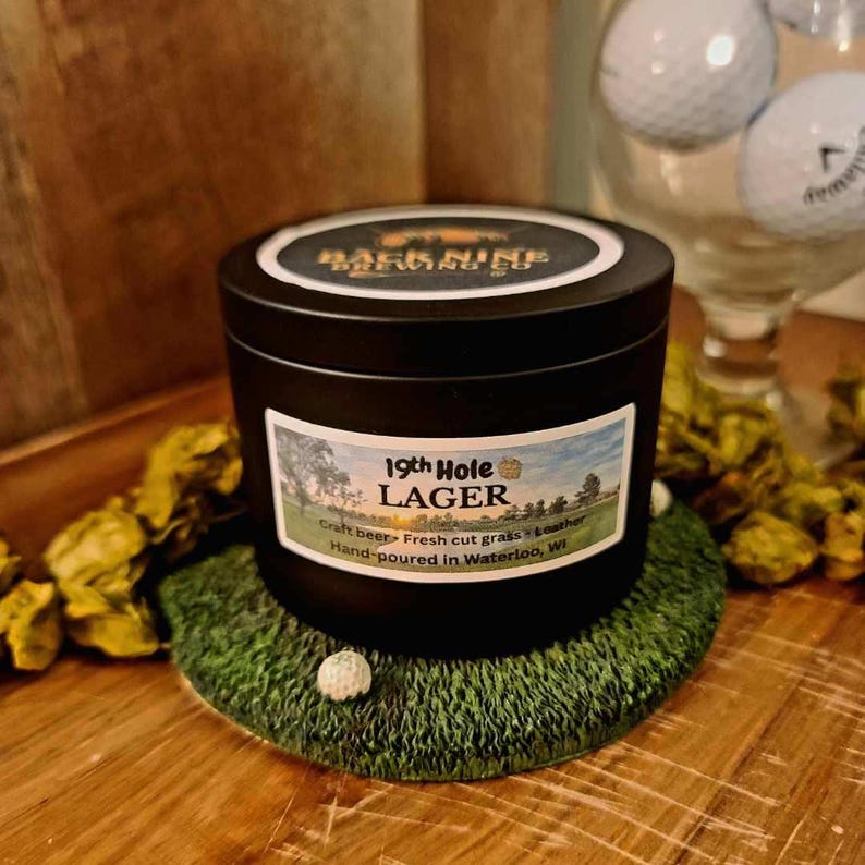 19th Hole Lager Candle | Fresh Cut Grass, Craft Beer, and Leather ...