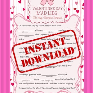 Valentine's Day Mad Libs – Funny Kids Classroom Activity (PDF Printable ...