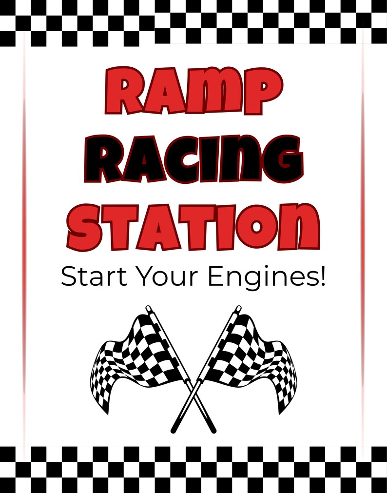 Race Car Birthday Party Printable Signs Bundle (digital Download) - Etsy