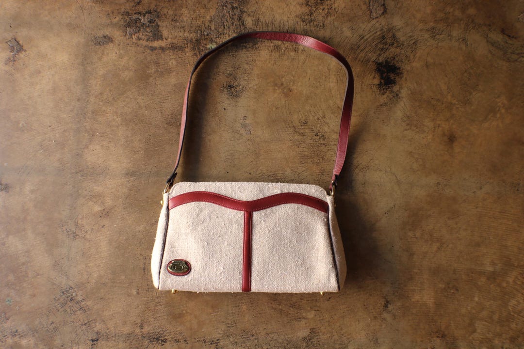 1970's Boucle and Leather Purse , Vintage Shoulder Bag, Etienne Aigner ...
