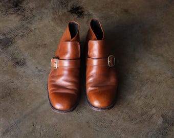 Men Vintage Black Leather Ankle Boots by Giorgio Brutini Men Vintage Black Leather Ankle Boots by Giorgio Brutini