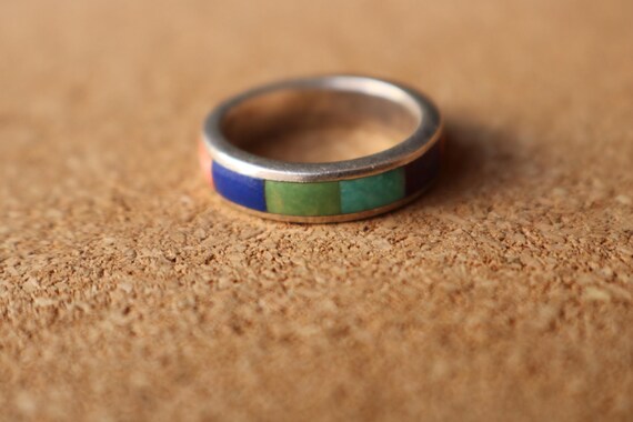 Multi Stone Stacking RING / Colorful Southwest Ring /… - Gem