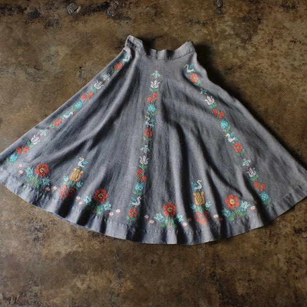 Embroidered Skirt - Etsy