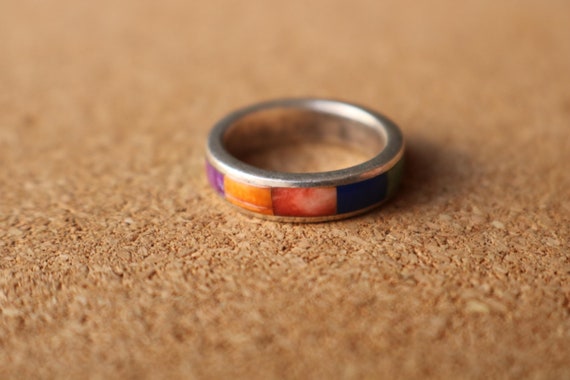 Multi Stone Stacking RING / Colorful Southwest Ring /… - Gem