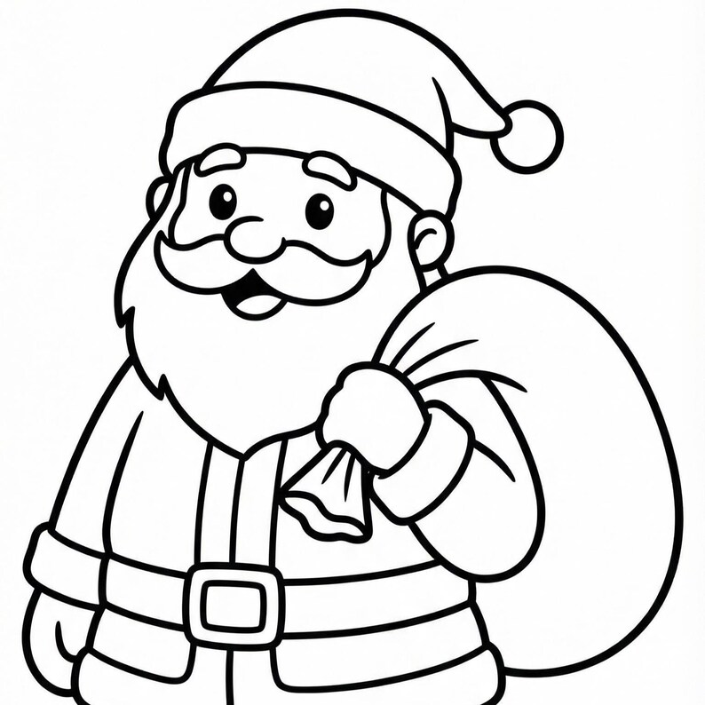 Winter Holiday Line Art Set – 10 Kids Printable Pages - Etsy