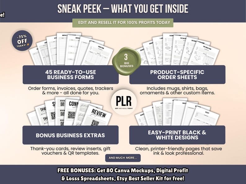 Small Business Order Forms Bundle PDF, Business Order Forms and ...