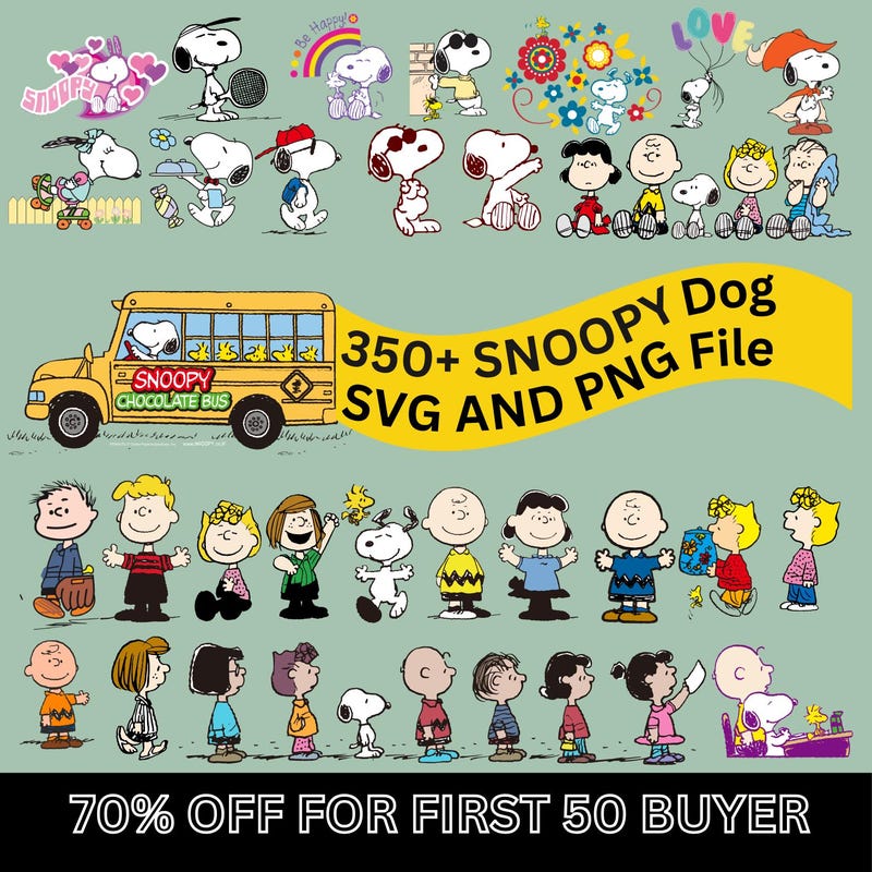 Peanuts Characters Print - Etsy