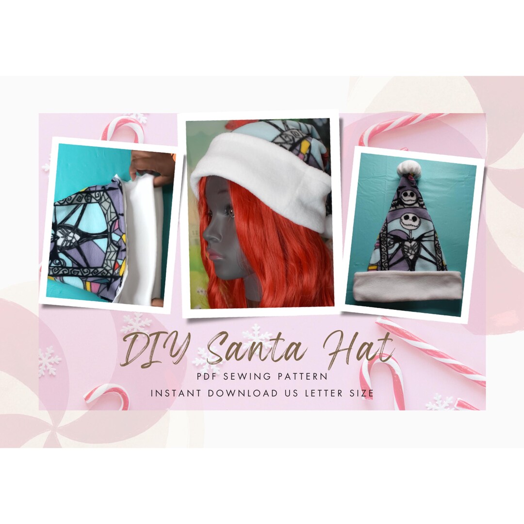 DIY Santa Hat PDF Sewing Pattern - Etsy