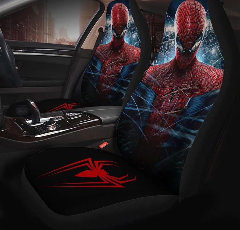 Amazing Spider-man Car Seat Covers, MCU Superhero Car Accessories, Gift ...