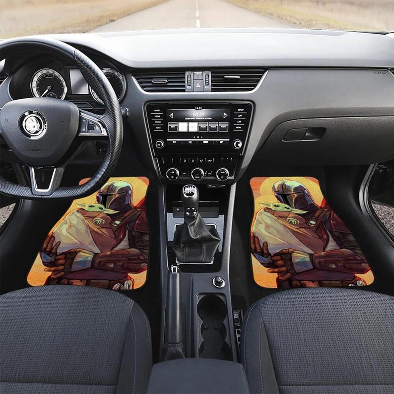 Cute Mandalorian Baby Yoda Car Floor Mats Fan Gift, Starwars Auto Mat ...