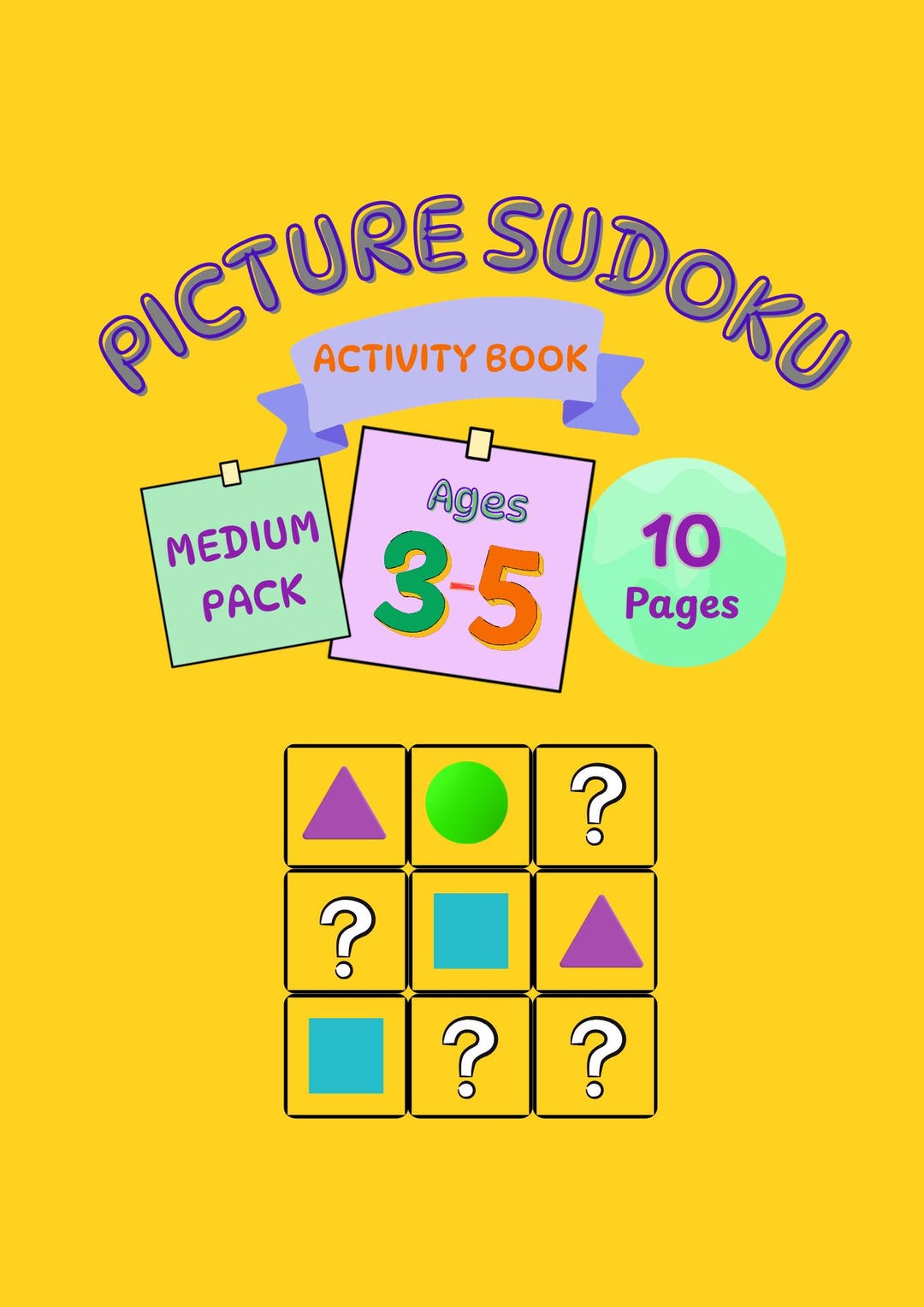 Medium Picture Sudoku for Kids Ages 3-5 | Printable Learning Game | Cut ...