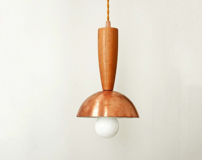 Mid Century Copper Pendant Lamp Modern Ceiling Lighting Copper - Etsy