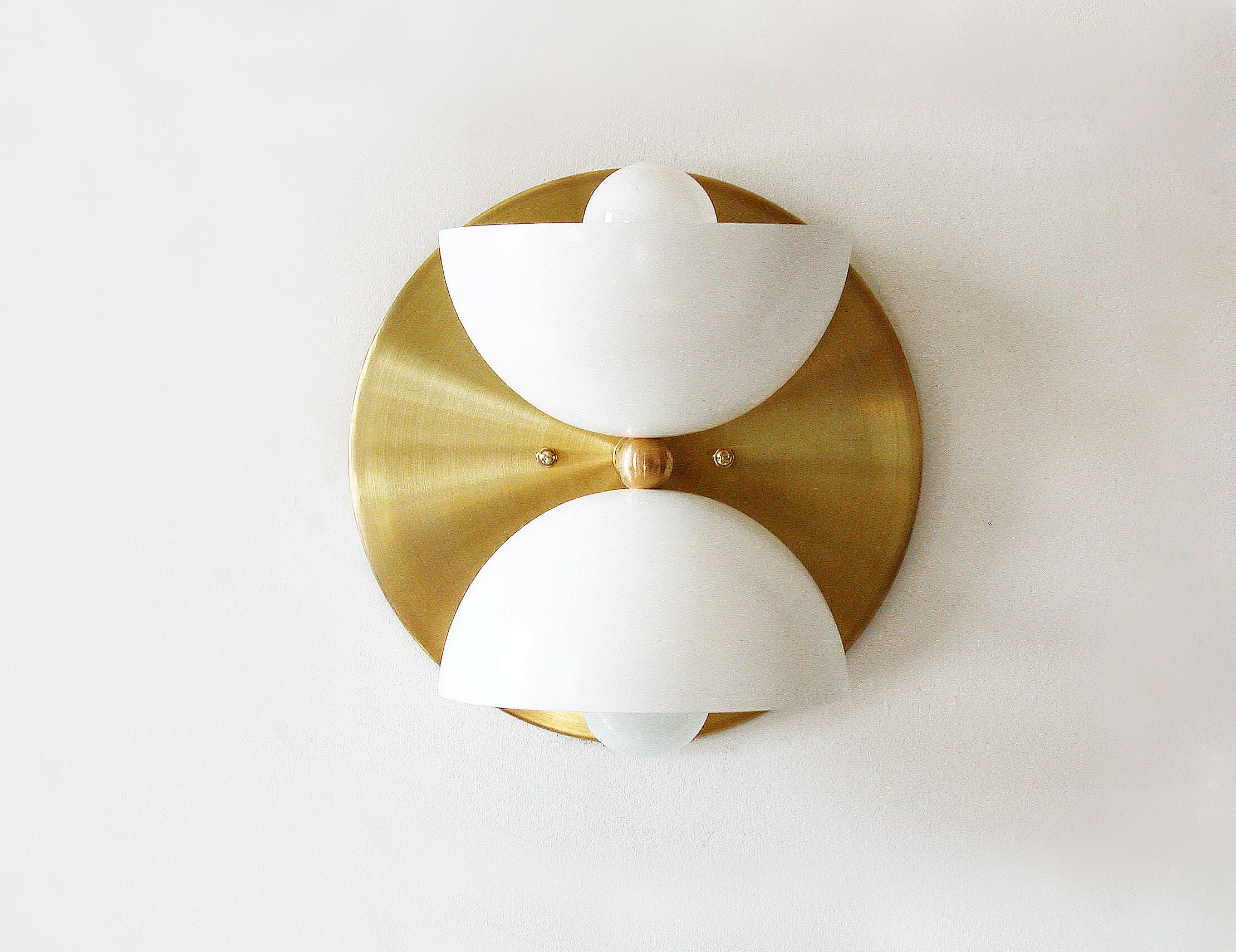 White and Gold Sconce Wall Light Modern White Sconce Vanity | Etsy