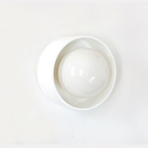 Minimalist White Flush Mount Fixture Light Modern White Lamp Vanity ...