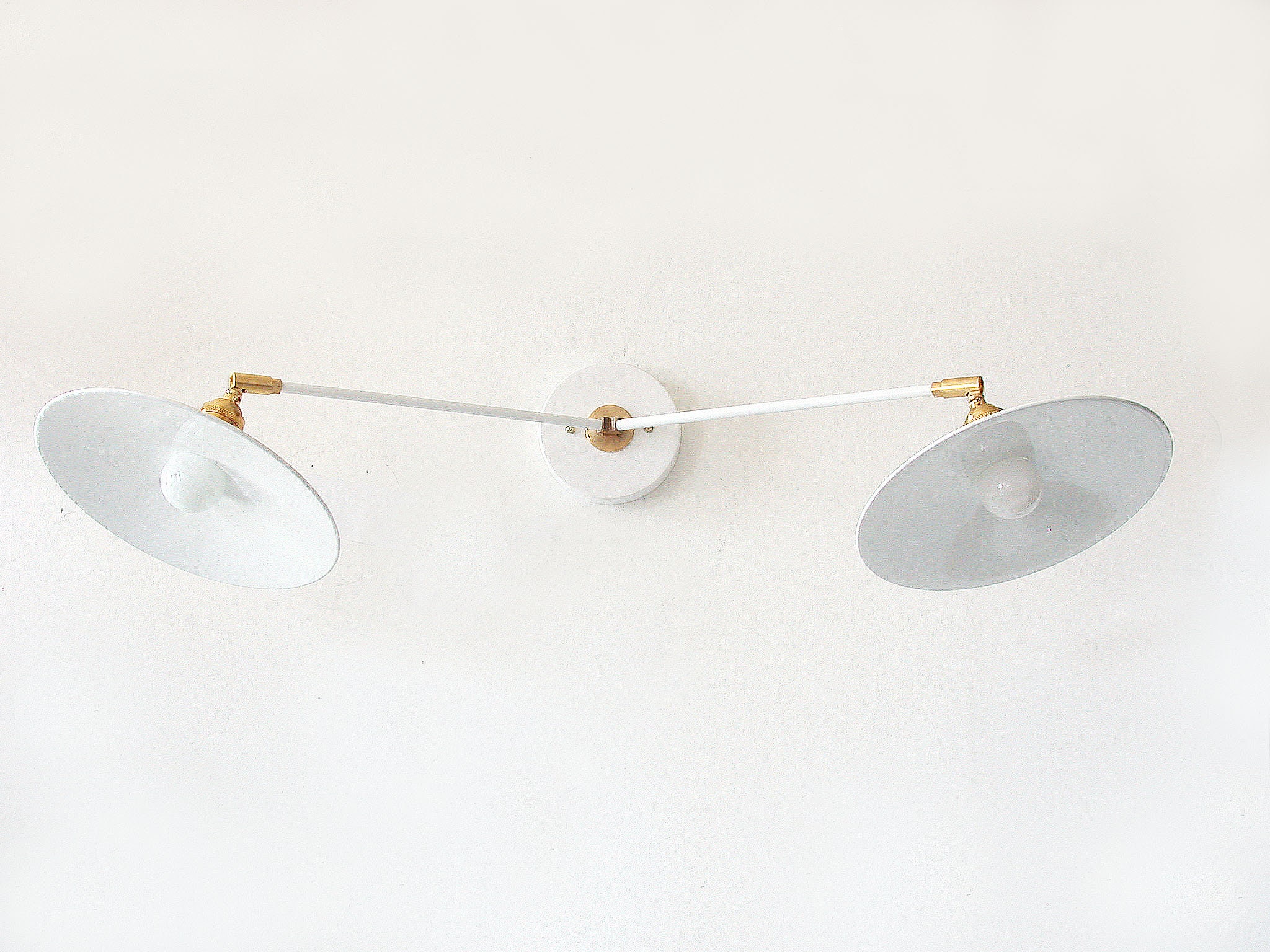 White and Gold Industrial Double Wall Fixture Light White - Etsy Canada