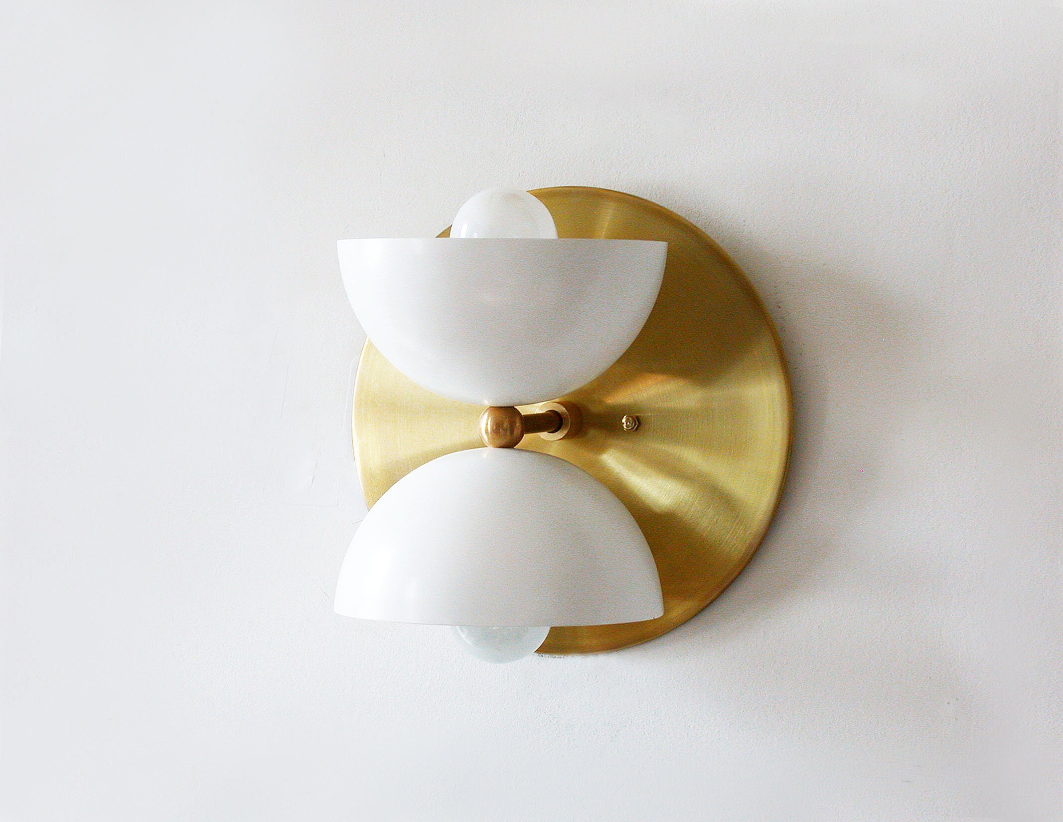White and Gold Sconce Wall Light Modern White Sconce Vanity | Etsy
