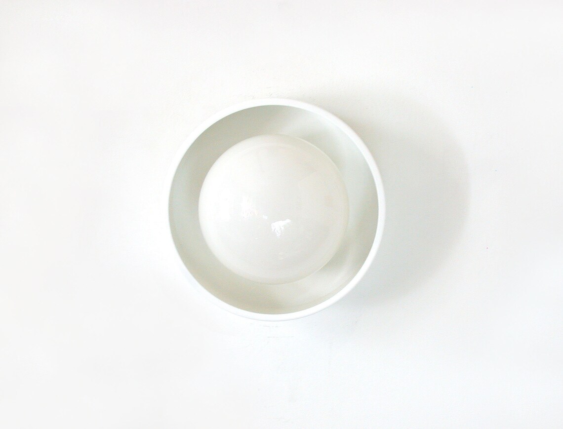 Minimalist White Flush Mount Fixture Light Modern White Lamp - Etsy