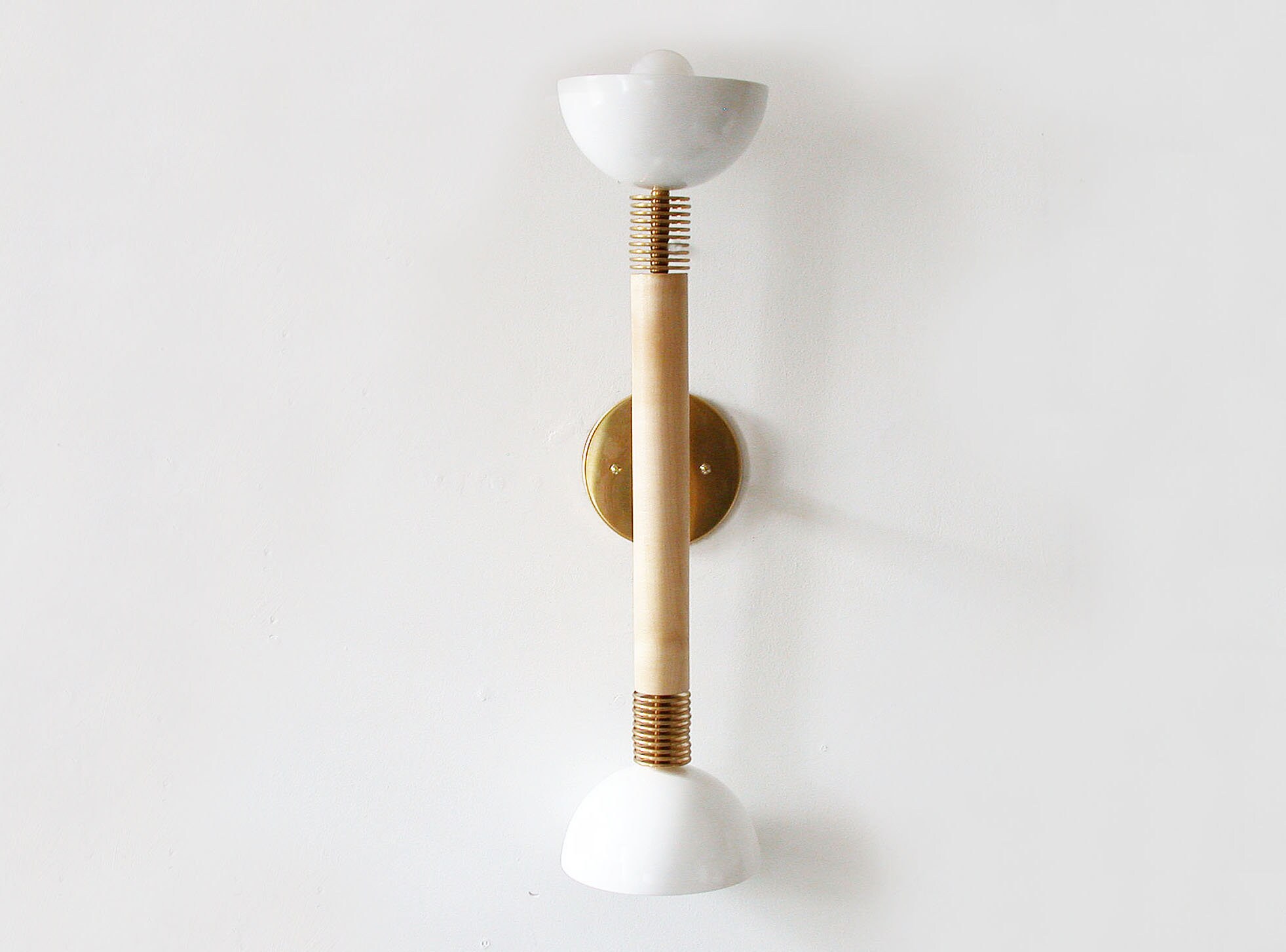 White and Gold Double Vertical Wall Fixture Light Powder Room - Etsy